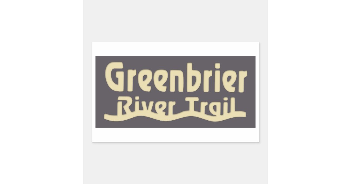 Greenbrier River Trail Rectangular Sticker | Zazzle
