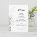Greenery 5x7 Editable Wedding Flat Menu | Zazzle