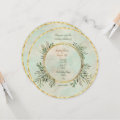 Greenery and Gold Geometric Frame Invitation | Zazzle