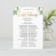 Greenery and Gold Simple Wedding Entourage Invitation | Zazzle
