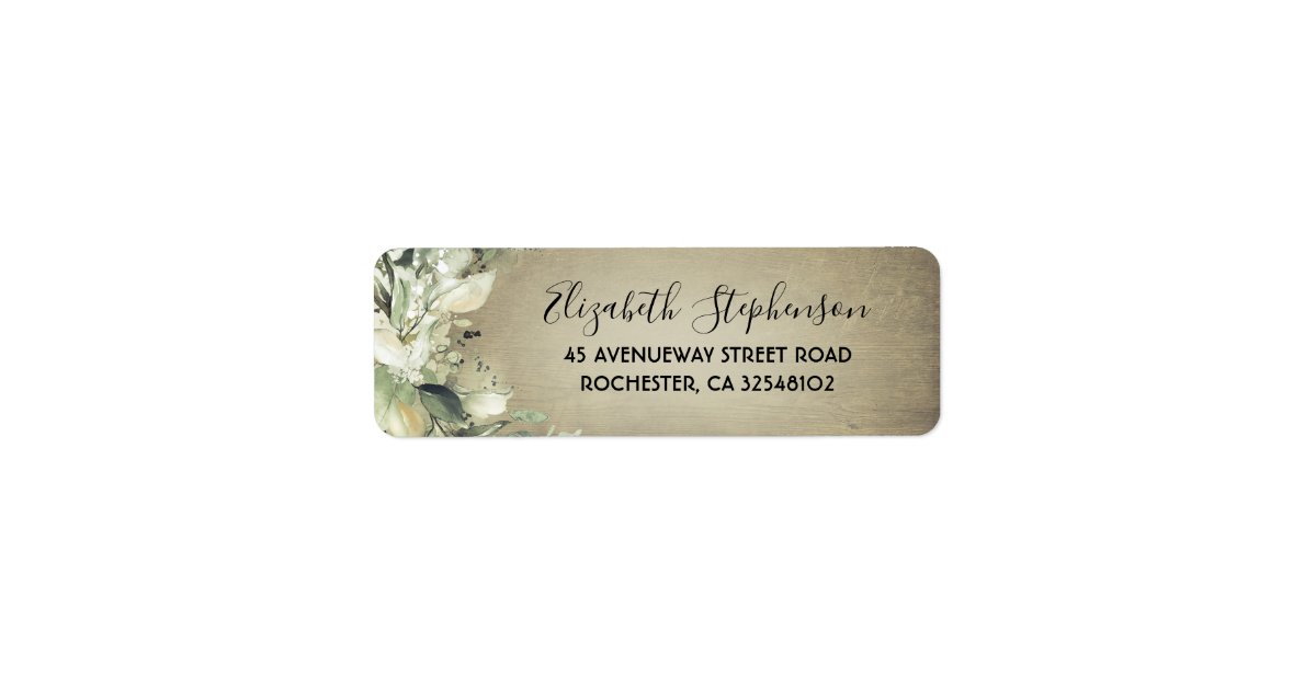 Greenery and Wood Rustic Country Label | Zazzle