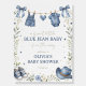 Greenery blue jean baby shower party welcome sign | Zazzle