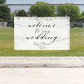 Greenery & Blush Pink Black Calligraphy Welcome Banner | Zazzle