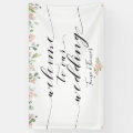 Greenery & Blush Pink Black Calligraphy Welcome Banner | Zazzle