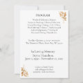 Greenery Border Memorial Order Of Service Program | Zazzle