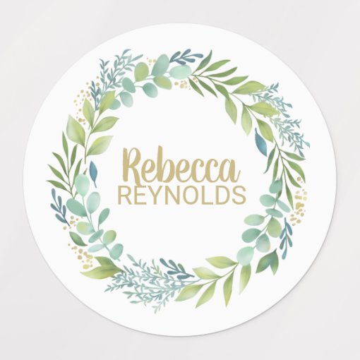 Greenery Botanical Waterproof Labels | Zazzle