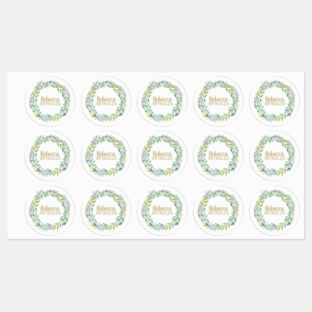 Greenery Botanical Waterproof Labels | Zazzle