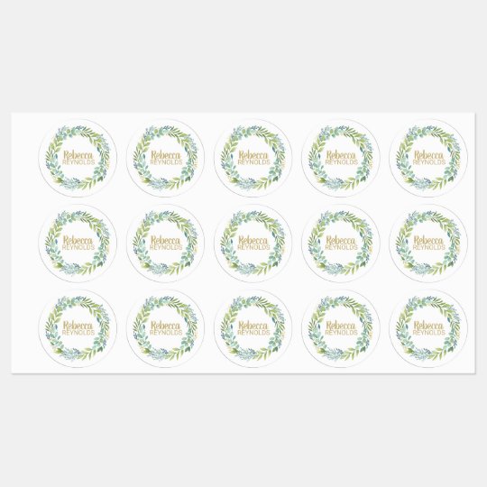 Greenery Botanical Waterproof Labels | Zazzle.com