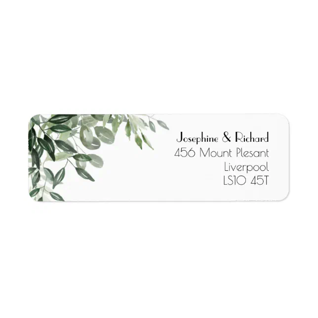 Greenery Bouquet, Label | Zazzle
