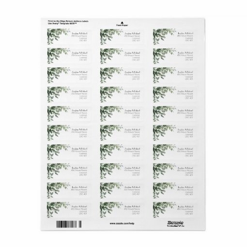 Greenery Bouquet, Label | Zazzle