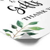 Greenery Cards & Gifts Wedding or Party Sign | Zazzle