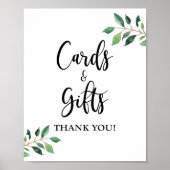 Greenery Cards & Gifts Wedding or Party Sign | Zazzle