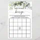 Greenery Eucalyptus Baby Shower Bingo Game card Flyer | Zazzle