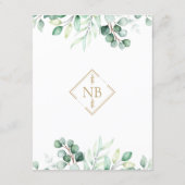Greenery Eucalyptus Green Gold Details Timeline Enclosure Card | Zazzle