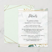 Greenery Eucalyptus Guest Information Details Enclosure Card | Zazzle