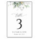 Greenery, Eucalyptus Leaves, Boho, Table Numbers | Zazzle
