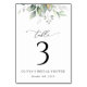 Greenery, Eucalyptus Leaves, Boho, Table Numbers | Zazzle