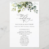 Greenery, Eucalyptus Leaves, Wedding Program | Zazzle