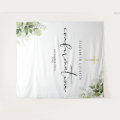 Greenery Floral Confirmation Photo Backdrop | Zazzle
