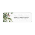 Greenery Foliage Christmas Card Return Address Label | Zazzle