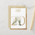 Greenery Foliage Gold Table Numbers, Table 20 Card | Zazzle