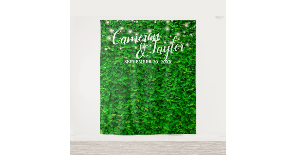 Greenery Foliage Hedge Wall Wedding Photo Backdrop | Zazzle.com
