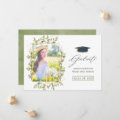 Greenery Geometric Graduation Announcement | Zazzle