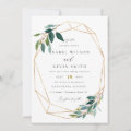 Greenery Geometric wedding Invitation | Zazzle