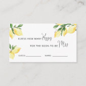 Greenery Guess How Many Kisses Game Enclosure Card | Zazzle
