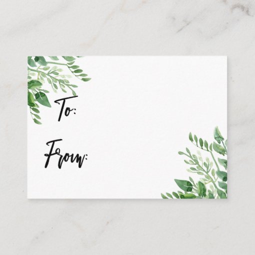 Greenery Handwriting Skip the Wrapping Paper! Enclosure Card | Zazzle