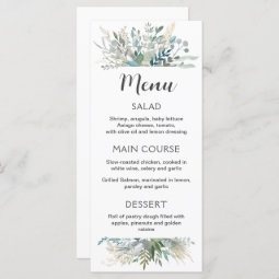 Greenery menu | Zazzle