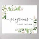 Greenery Programs Please Take One Sign | Zazzle