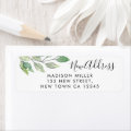 Greenery Return Address Label | Zazzle