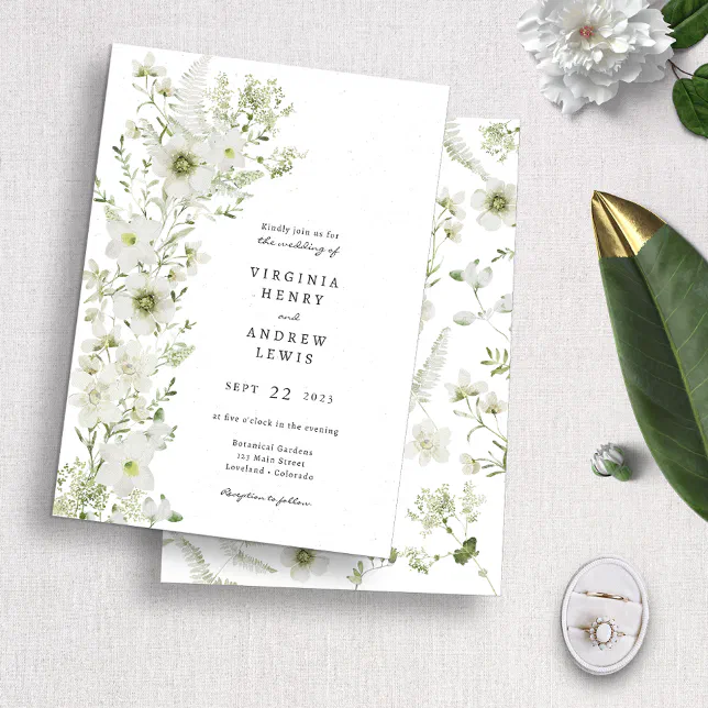Greenery Rustic Boho Wedding Invitation | Zazzle