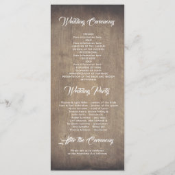 Greenery | Rustic Country Barn Wedding Programs | Zazzle