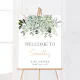 Greenery Succulents Baby Shower Welcome Poster | Zazzle