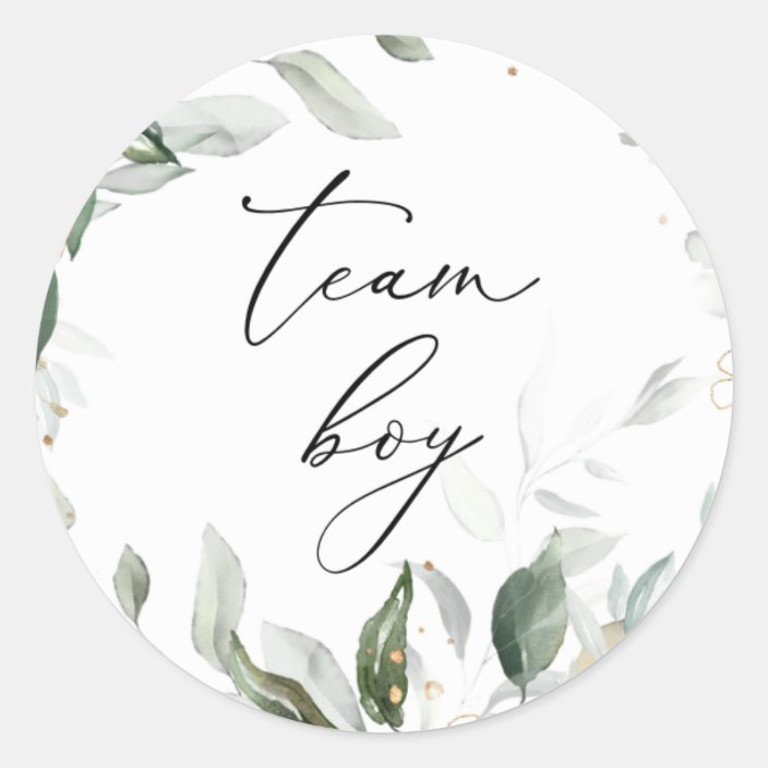 Greenery team boy stickers | Zazzle.com