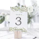Greenery | Watercolor Botanical Table Number Card | Zazzle