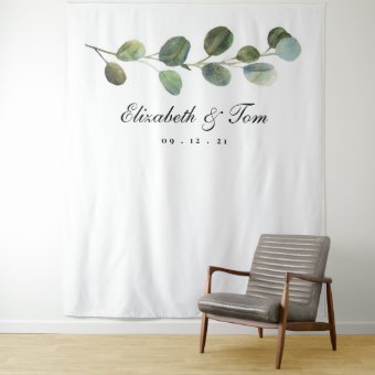 Greenery Wedding Backdrop, Photo Booth Prop | Zazzle