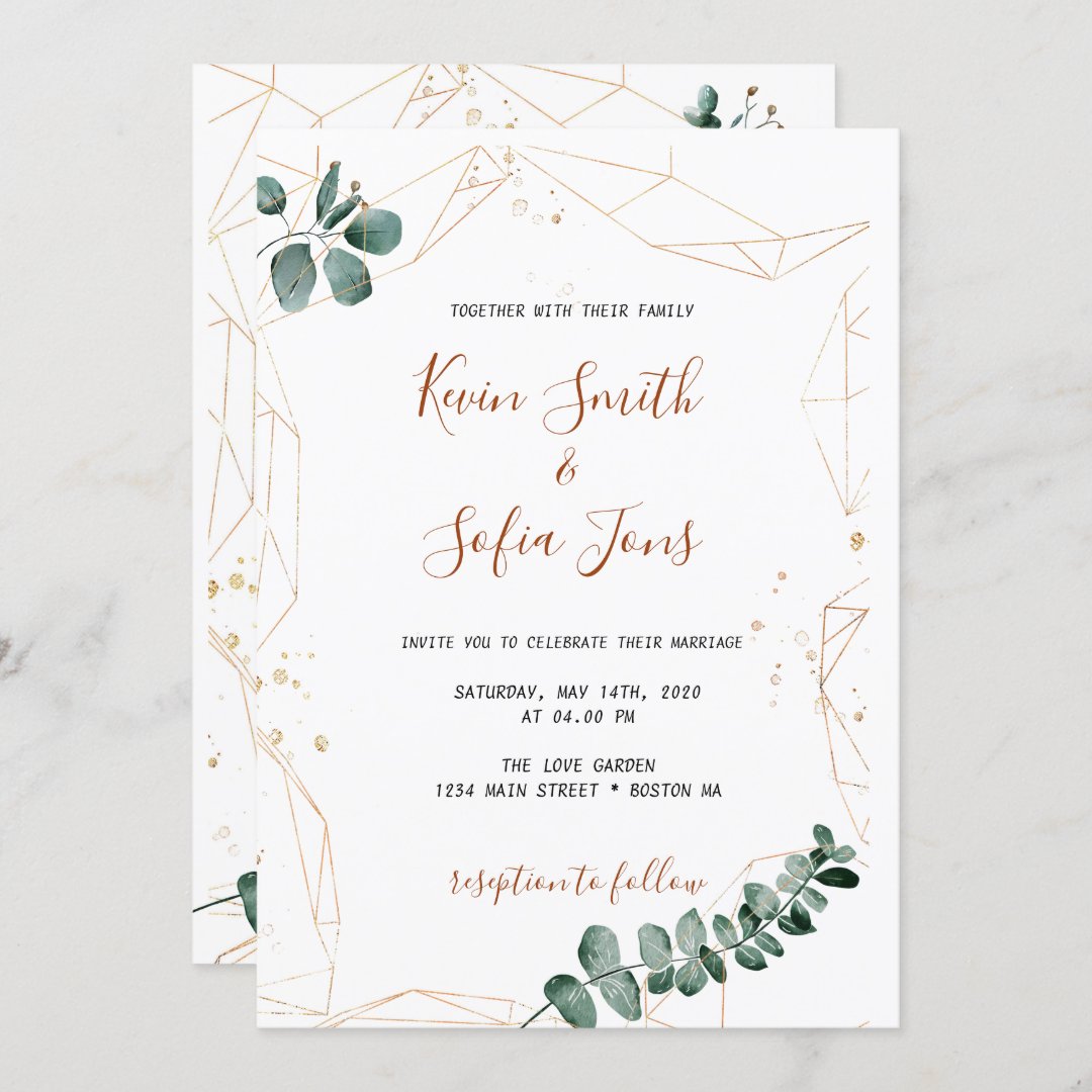 Greenery Wedding Invitation | Zazzle