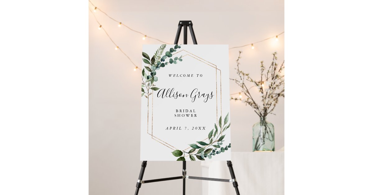 Greenery Welcome Sign | Zazzle