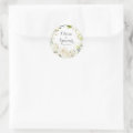 Greenery White Roses Floral Wedding Stickers | Zazzle