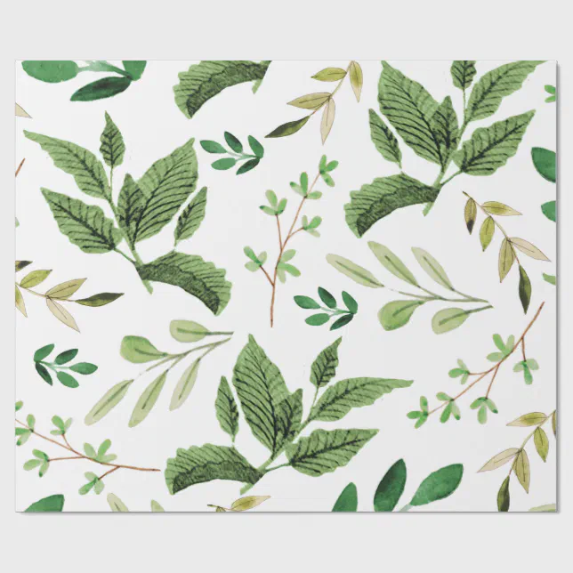 Greenery Wrapping Paper | Zazzle
