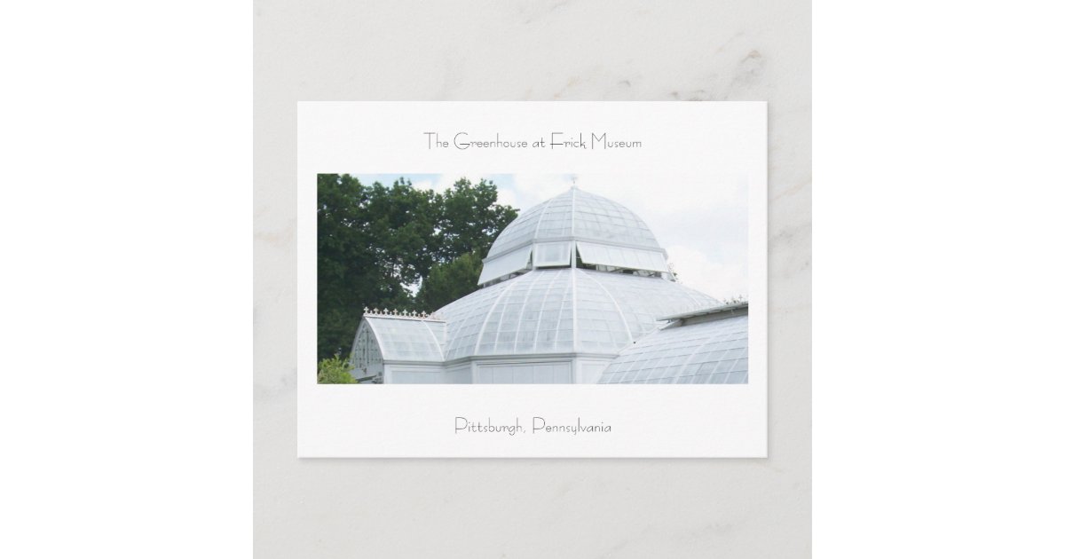 Greenhouse at Frick Museum Postcard | Zazzle