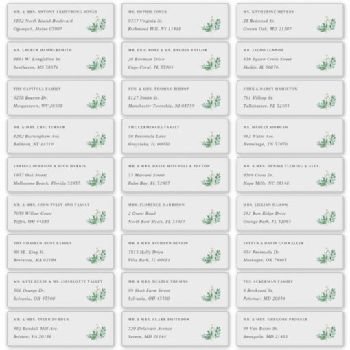 Greenhouse | Individual Guest Address Labels | Zazzle