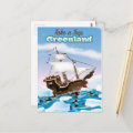 Greenland Cartoon travel poster print. Postcard | Zazzle