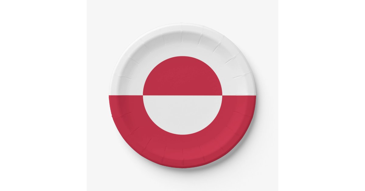 Greenland Flag Paper Plates | Zazzle