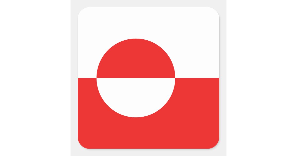 Greenland Flag Sticker | Zazzle