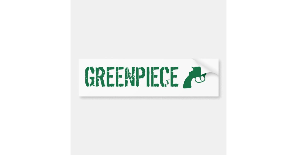 greenpiece bumper sticker | Zazzle