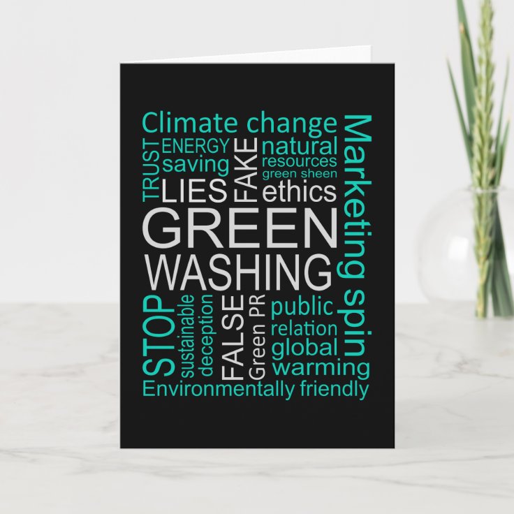 Greenwashing Fake Lies Deception Card | Zazzle